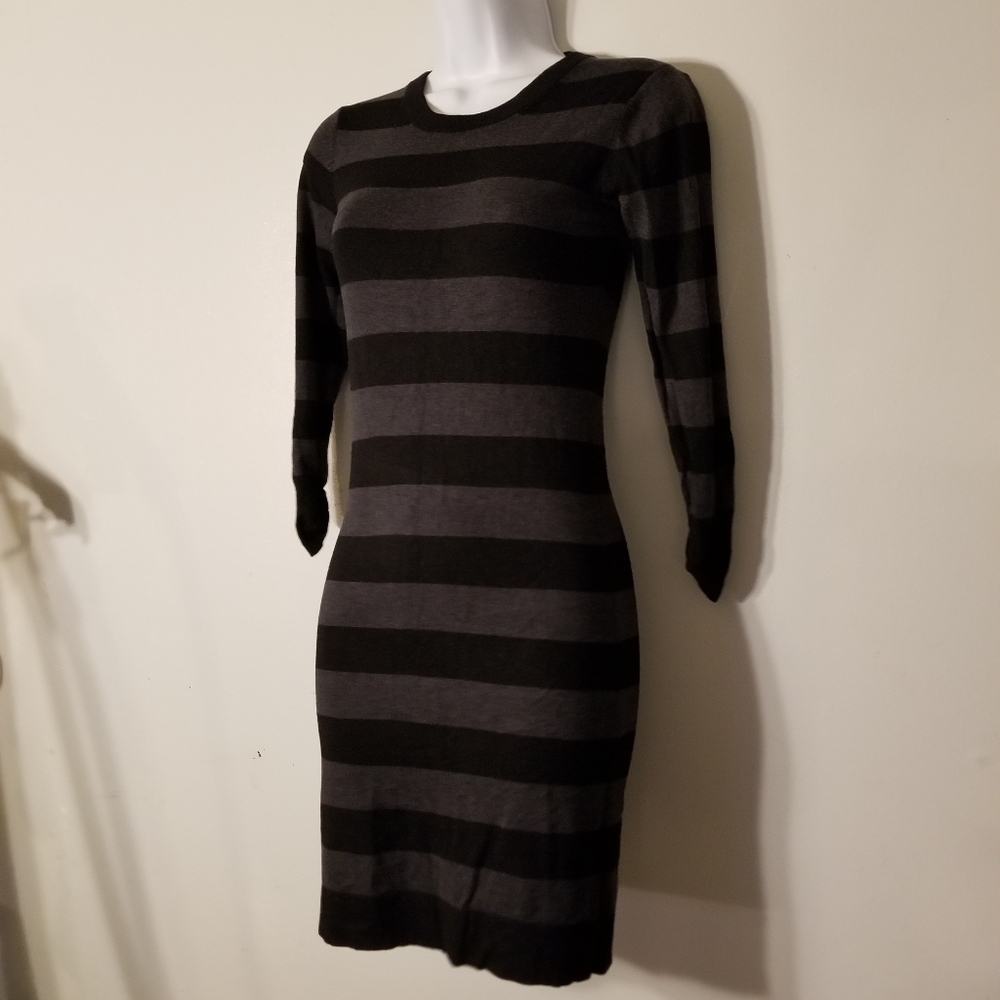 French Connection Stripes Long Sleeves Dress - Gem